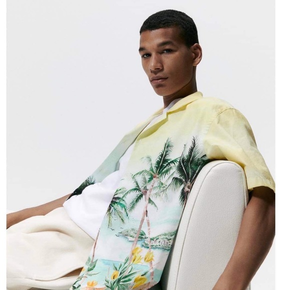 Zara | Shirts | Nwt Zara Man Palm Tree Relaxed Fit Shirt Size Xl | Poshmark